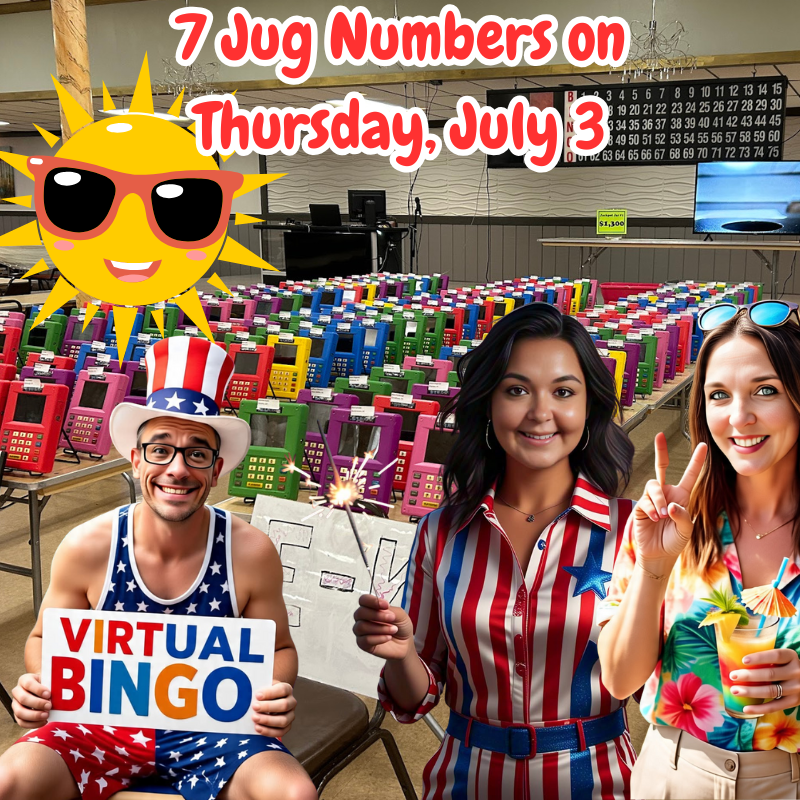 Virtual Bingo Results for Thursday, July 3, 2025