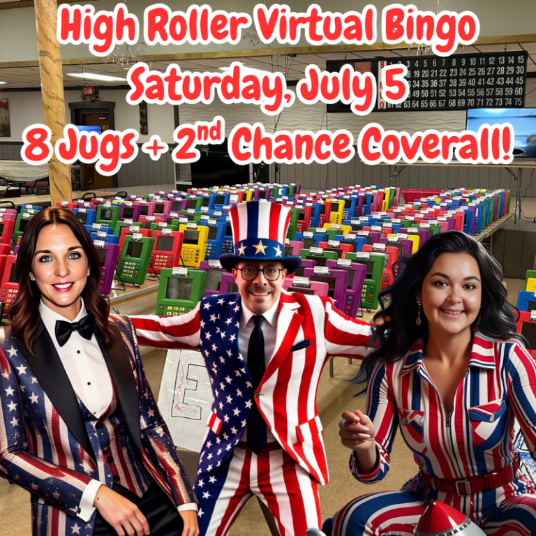 High Roller Virtual Bingo Results for Saturday, July 5, 2025
