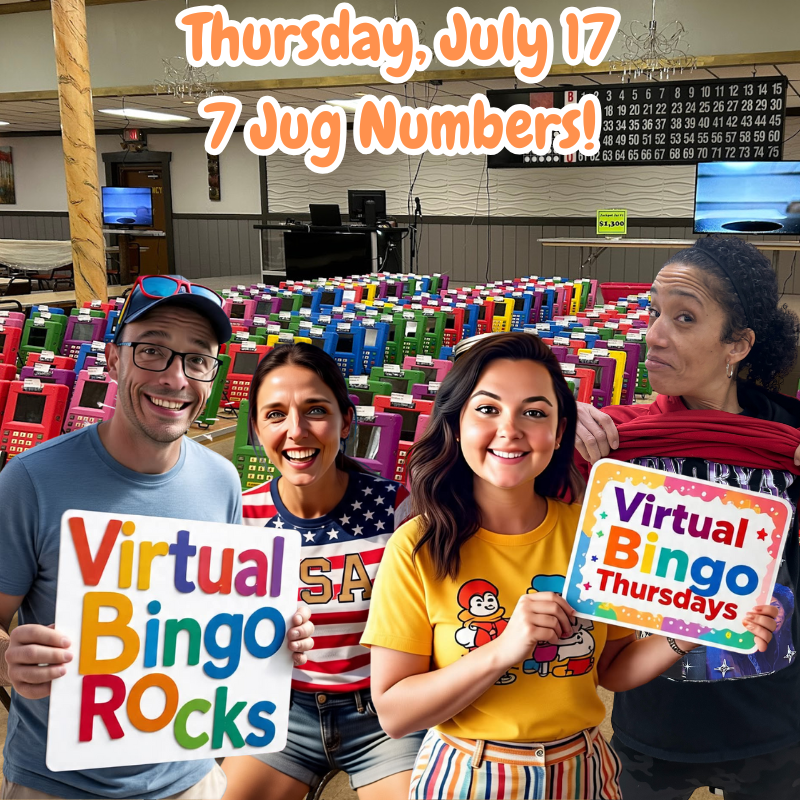 Virtual Bingo Results for Thursday, July 17, 2025